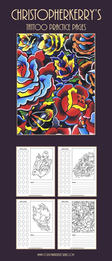 tattoo-practice-pages | Copic Marker Tutorials
