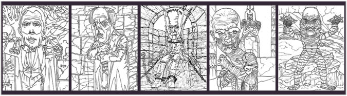 Adult Coloring Pack: CLASSIC MONSTERS | Copic Marker Tutorials