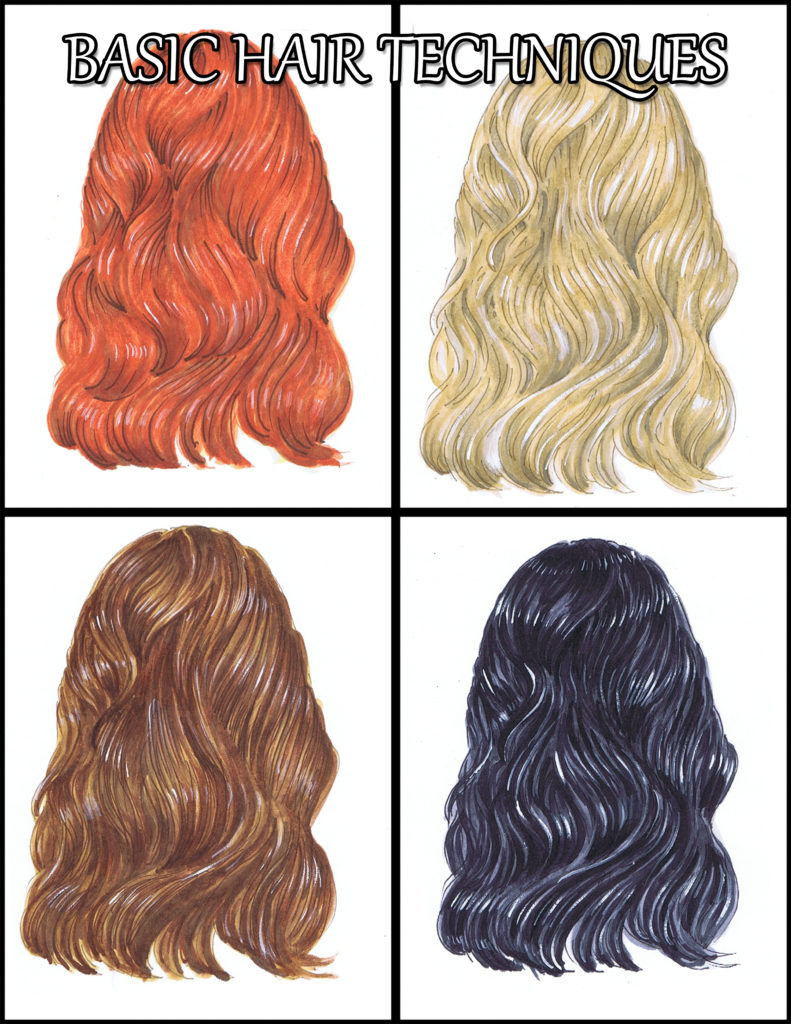basic hair techniques class | Copic Marker Tutorials